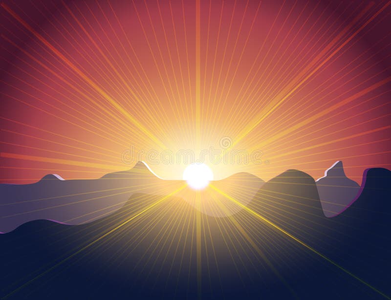 Sunset Background stock vector. Illustration of radial - 15766892