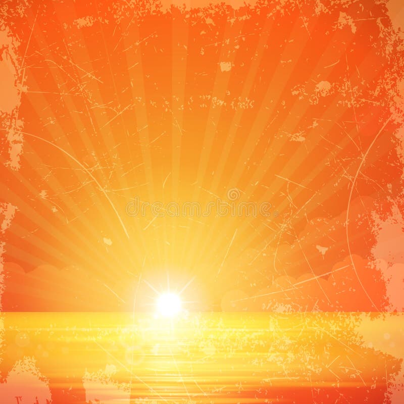 Sunset Background stock illustration. Illustration of seascape - 55295379