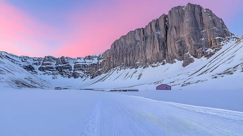 Sunset Background Over Canada S Remote Arctic Canyon Stock Illustration ...