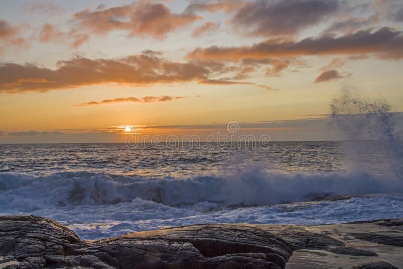 Sunset after a Bad Weather Day Stock Image - Image of splash, weather ...