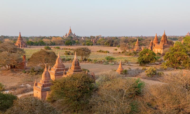 Sunset in Bagan stock image. Image of history, monastery - 29895741