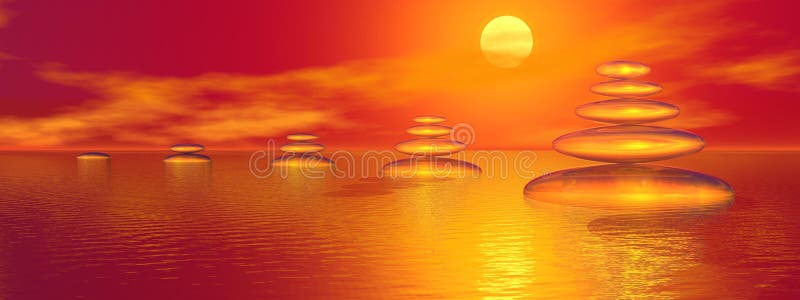 Sunset balance stock illustration. Illustration of spirit - 23675945