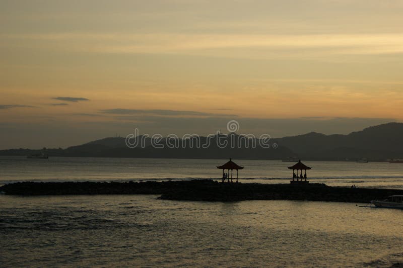 Sunset in Bali, Indonesia editorial image. Image of sunrise - 105382155