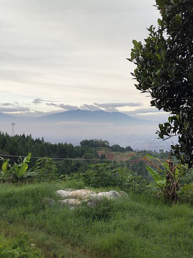 Sunset Bandung city stock image. Image of green, water - 259952613