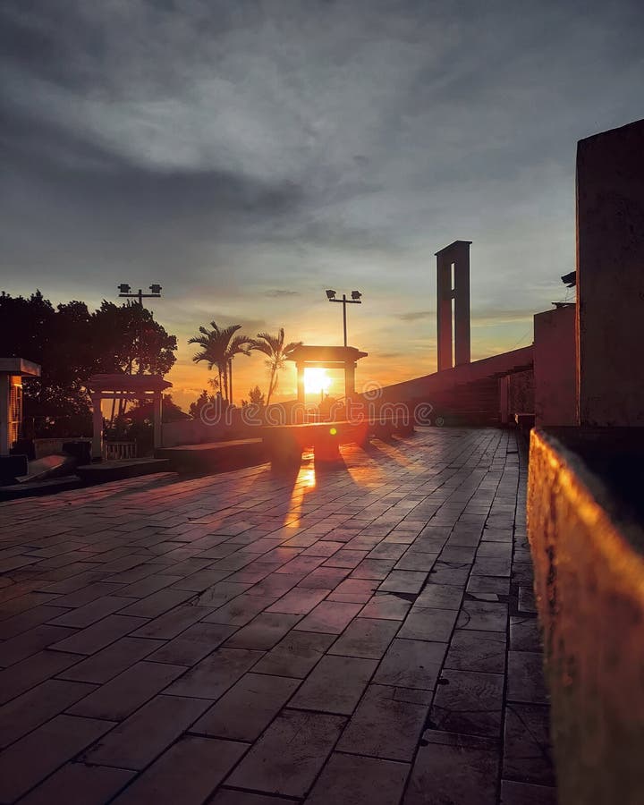 Sunset Bandung West Java Taman Budaya Stock Photo - Image of java ...