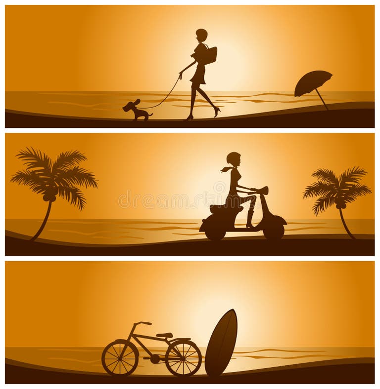Sunset Banner Stock Illustrations – 79,141 Sunset Banner Stock ...