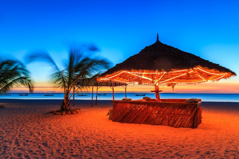 Sunset at a Bar in a Resort Stock Photo - Image of sunrise, beautiful ...