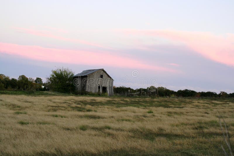 Sunset barn stock photo. Image of grass, trees, sunset - 61911624