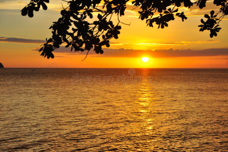 Sunset at Batangas Bay stock photo. Image of beach, ocean - 52693690