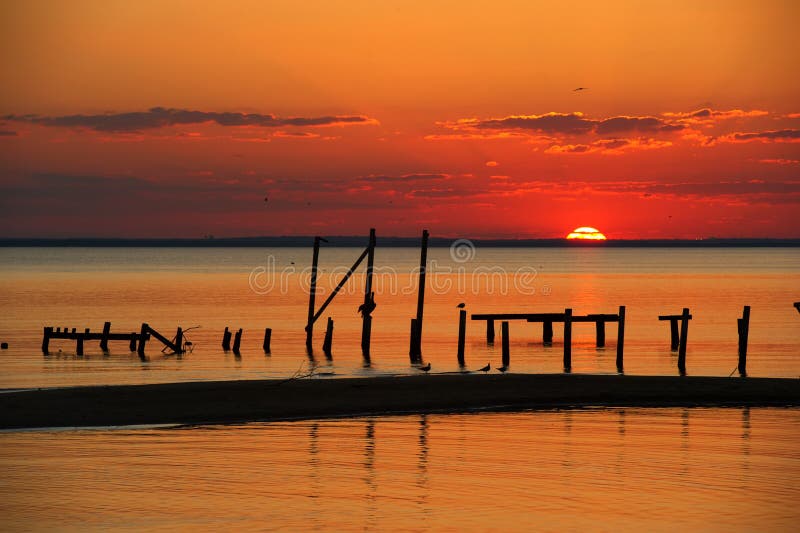 Sunset on the Bay stock photo. Image of nature, scenery - 76766188