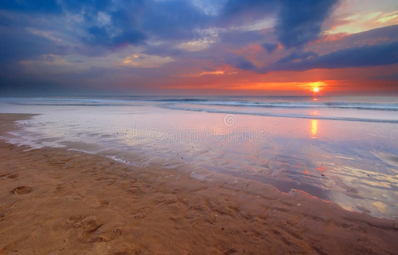 Sunset on the beach stock photo. Image of heaven, beaches - 2433314