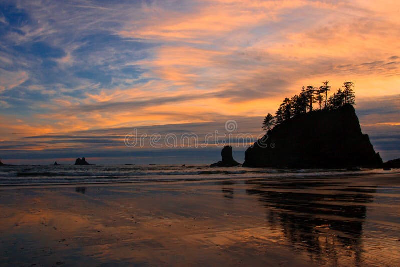 Milky Way Over Ruby Beach Campfire Stock Photo - Image of olympic ...