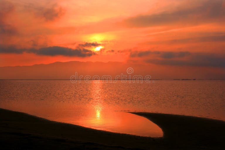 Sunset on the beach stock photo. Image of heaven, beaches - 2433314