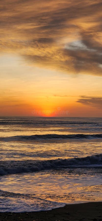 Sunset at Indah Beach Sumatra Island Stock Photo - Image of sunlight ...