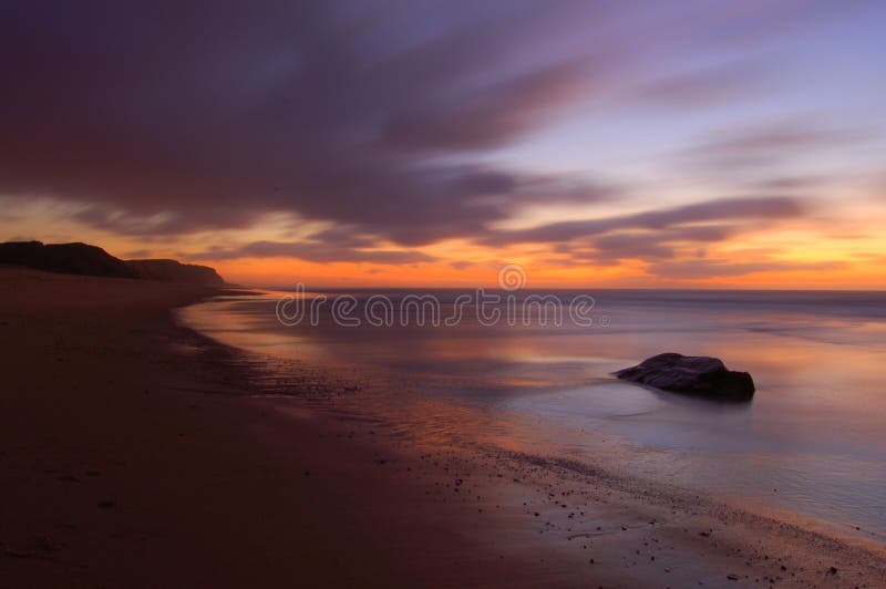 Red-Gold Sunset stock image. Image of gold, australia - 1235695