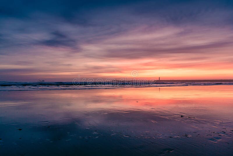 Orange sunset beach stock photo. Image of beauty, landscape - 180518518