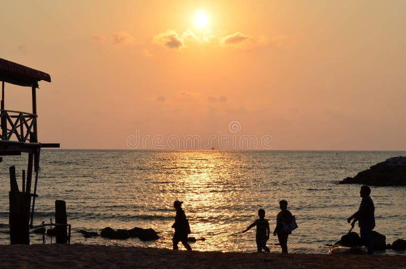 Sunset on the Beach Beautiful and Nice Shot Editorial Stock Photo ...