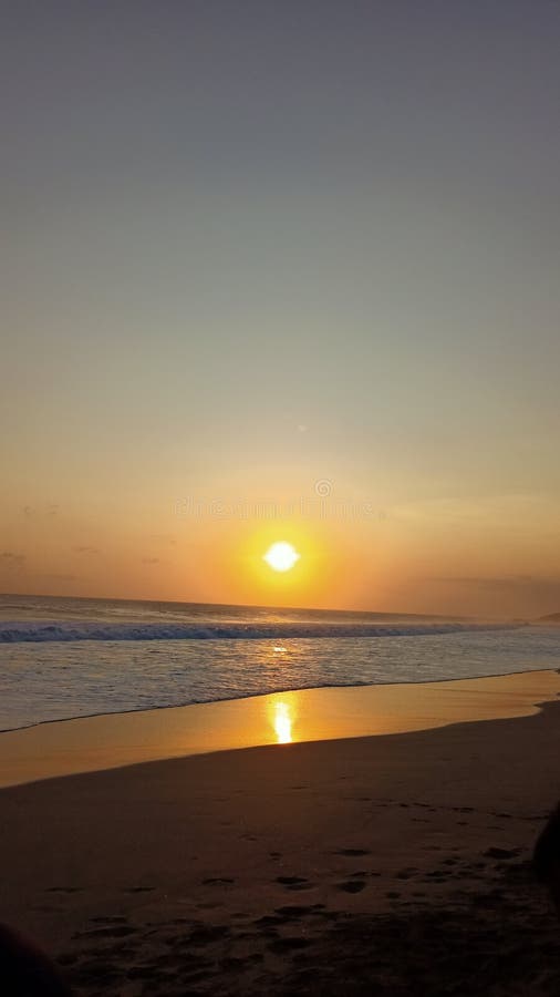 Sunset Beach Beutifull Sea Nice Stock Photo - Image of nice, sunset ...