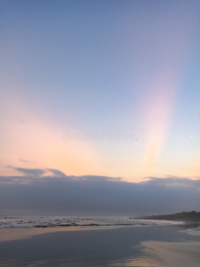 Sunset on the Beach and a Calming Atmosphere Stock Photo - Image of ...