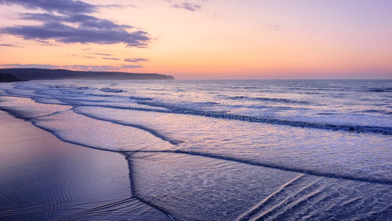 Port Erin beach at sunset stock image. Image of harbour - 33300169