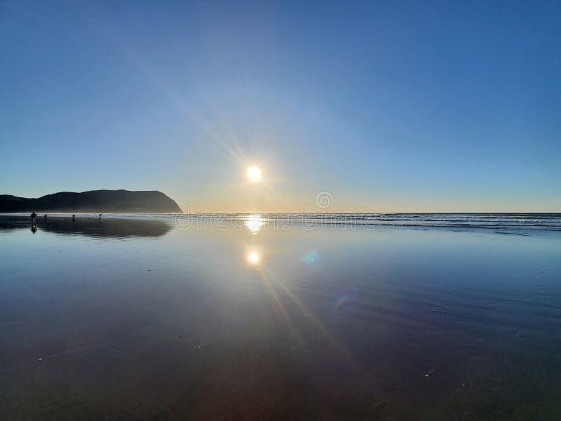 Sunset on the Beach in Fall Stock Photo - Image of oregon, sunset ...