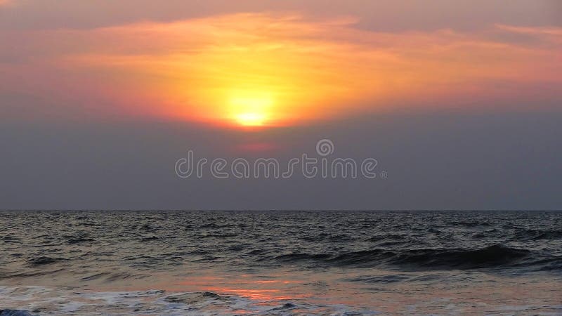 Sunset on the Beach in India Stock Image - Image of nature, beautiful ...