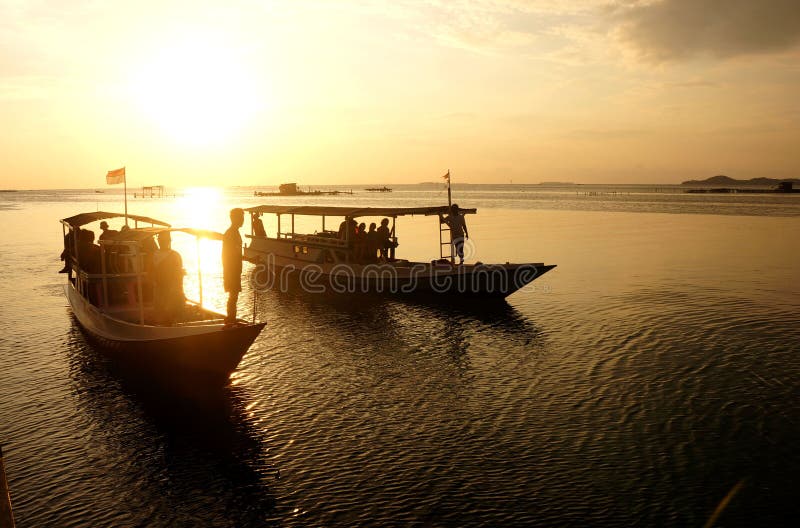 Sunset editorial stock photo. Image of water, jepara - 69044233