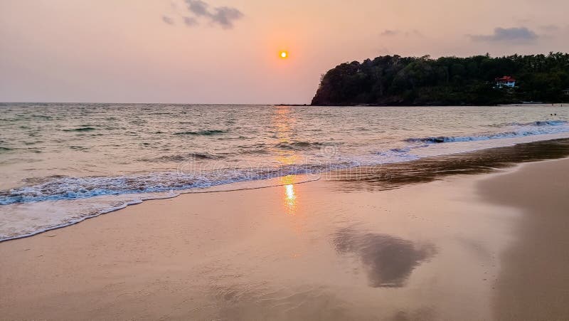 Sunset at the Beach in Koh Lanta Island Thailand Stock Image - Image of ...