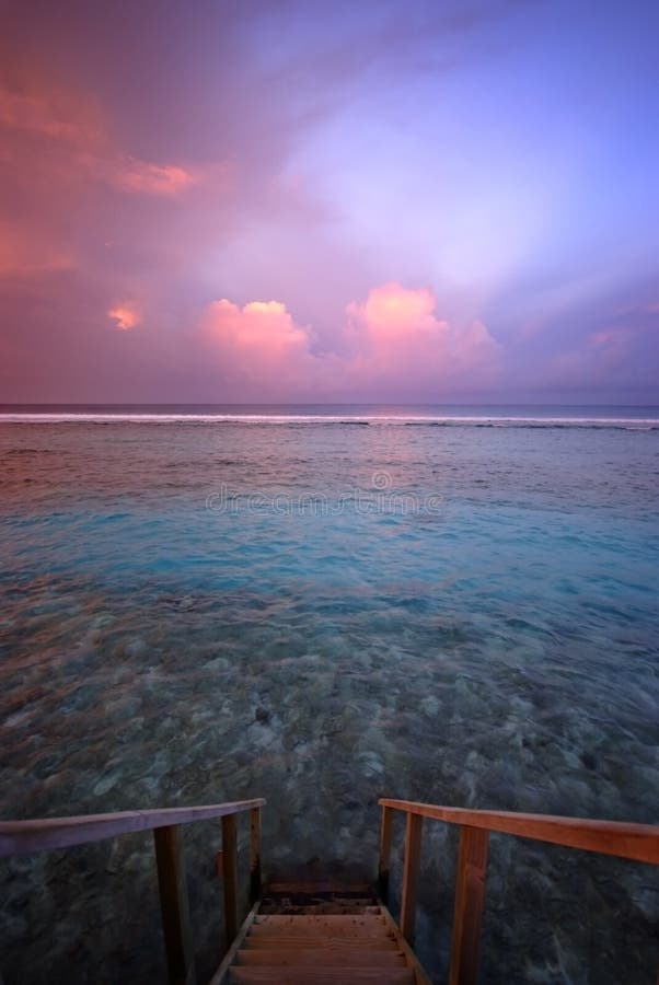 Sunset on beach, Maldives stock image. Image of daylight - 9451513