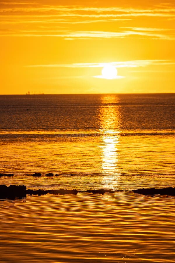 Sunset on the Beach on Mauritius Island Stock Image - Image of summer ...