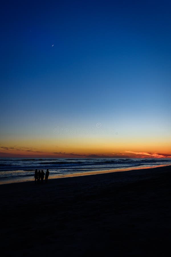 Sunset on the beach stock photo. Image of sand, sunset - 99383752