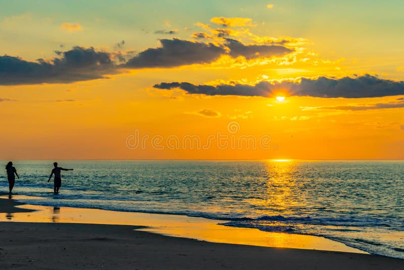 Sunset on the Beach on North Side of the Provincelands Cape Cod ...