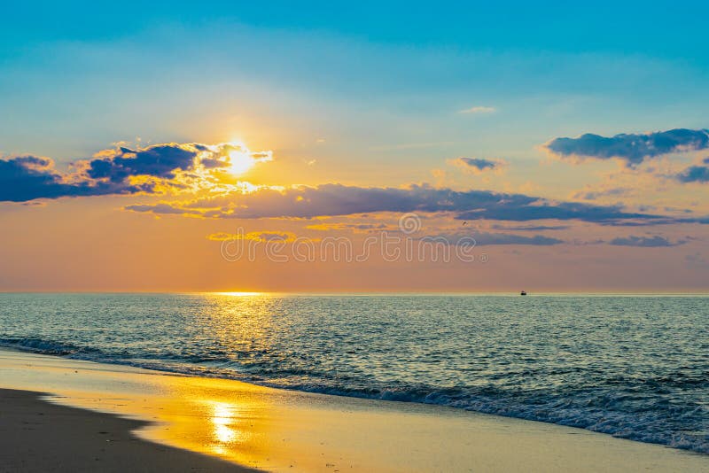 Sunset on the Beach on North Side of the Provincelands Cape Cod ...