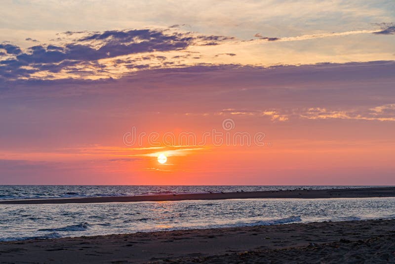 Sunset on the Beach on North Side of the Provincelands Cape Cod ...