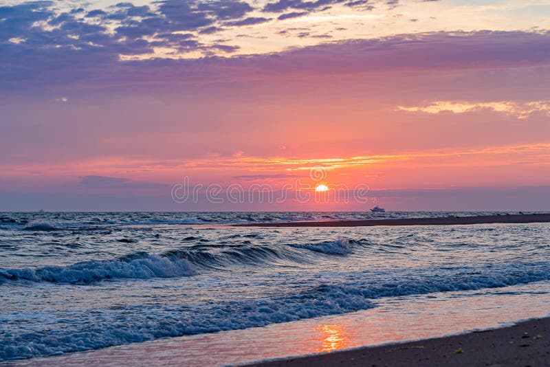 Sunset on the Beach on North Side of the Provincelands Cape Cod ...