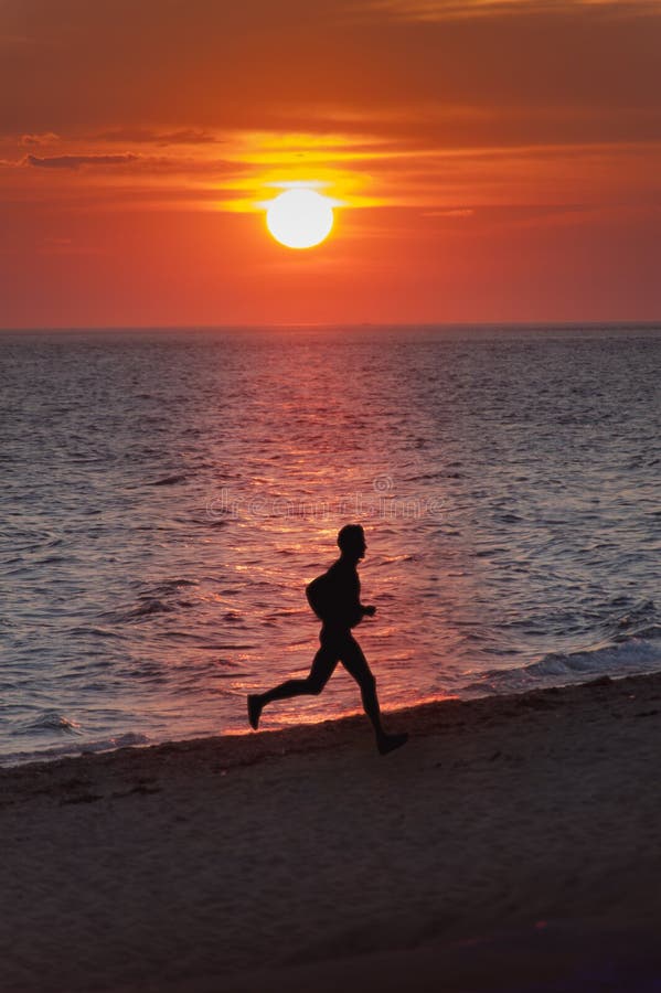 Running Sunset stock photo. Image of copy, hour, active - 1249314