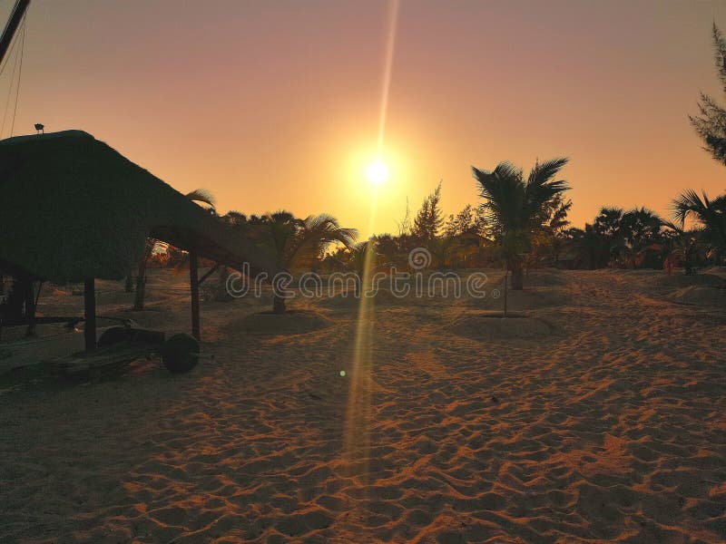 Sunset Beach Sand Trip Nature Stock Image - Image of trip, sand: 186140631