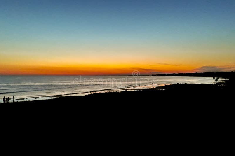 Sunset Beach Scene, Atlantida, Uruguay Stock Image - Image of panorama ...