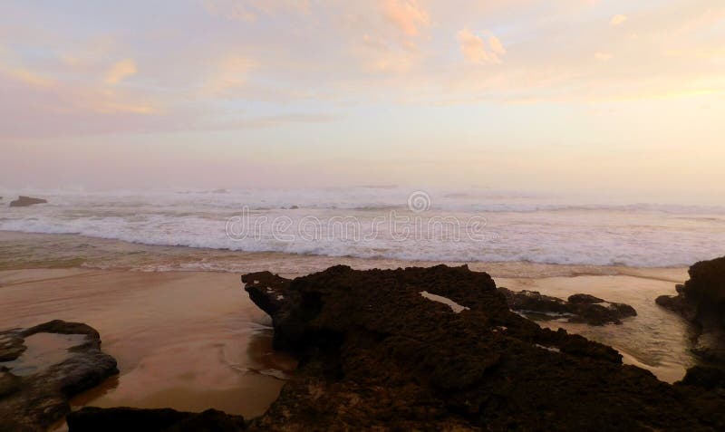 Sunset Beach stock image. Image of scene, blue, beach - 92104849