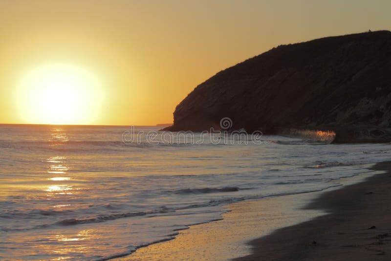 Beach at Sunset stock image. Image of rise, nature, bright - 47086907