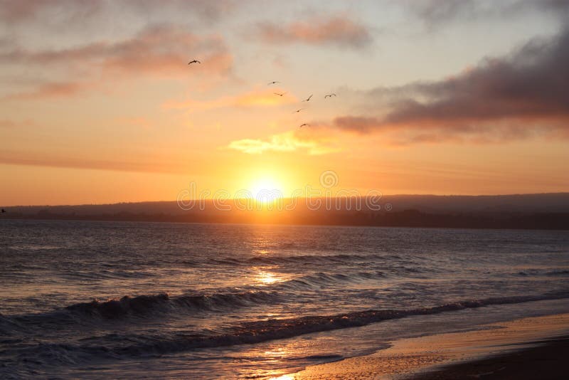 Sunset Beach stock photo. Image of sunset, evening, bright - 50525618