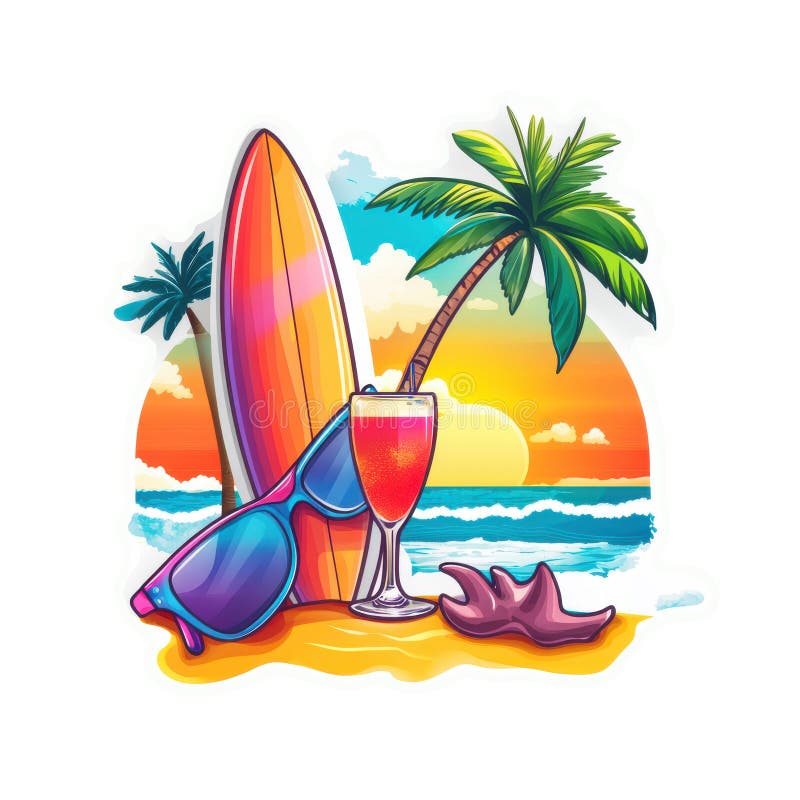 Sunset Beach Vacation Tropical Moment Paradise Island. Stock Image ...