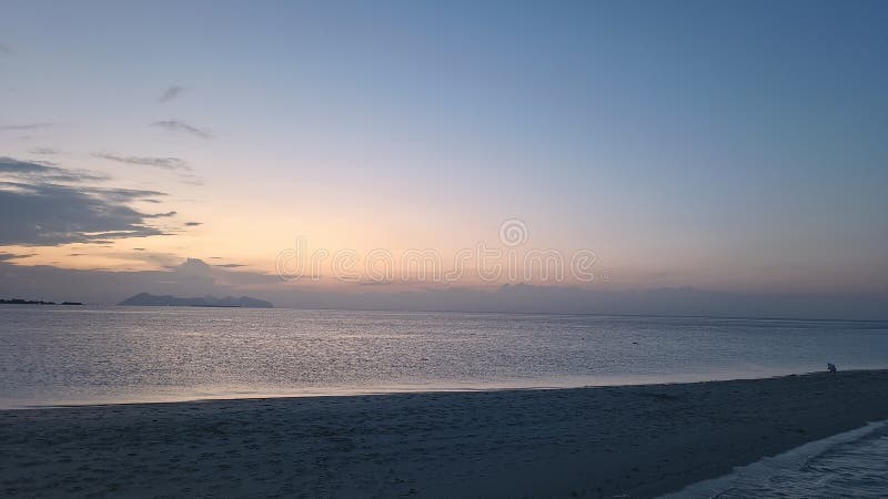 Sunset Beach View Sky and Sand Stock Image - Image of seabreeze, sunset ...