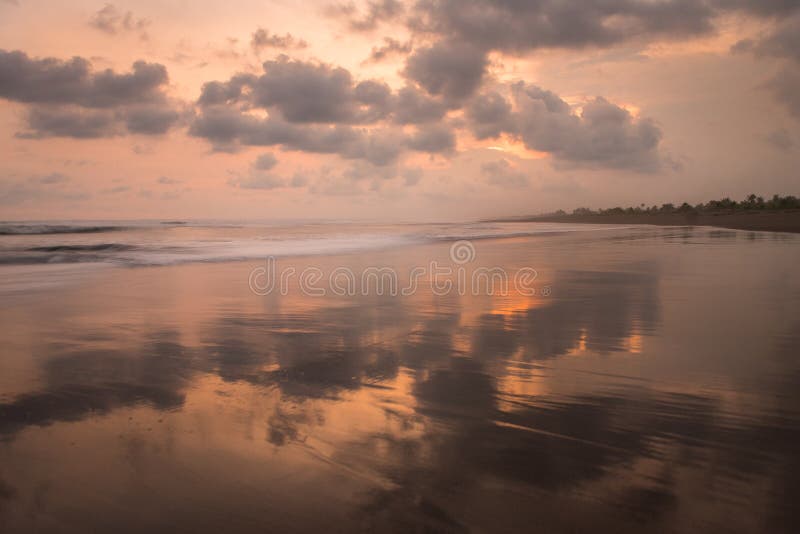 Sunset on the Beaches of Pandagaran in Java, Indonesia Stock Photo ...