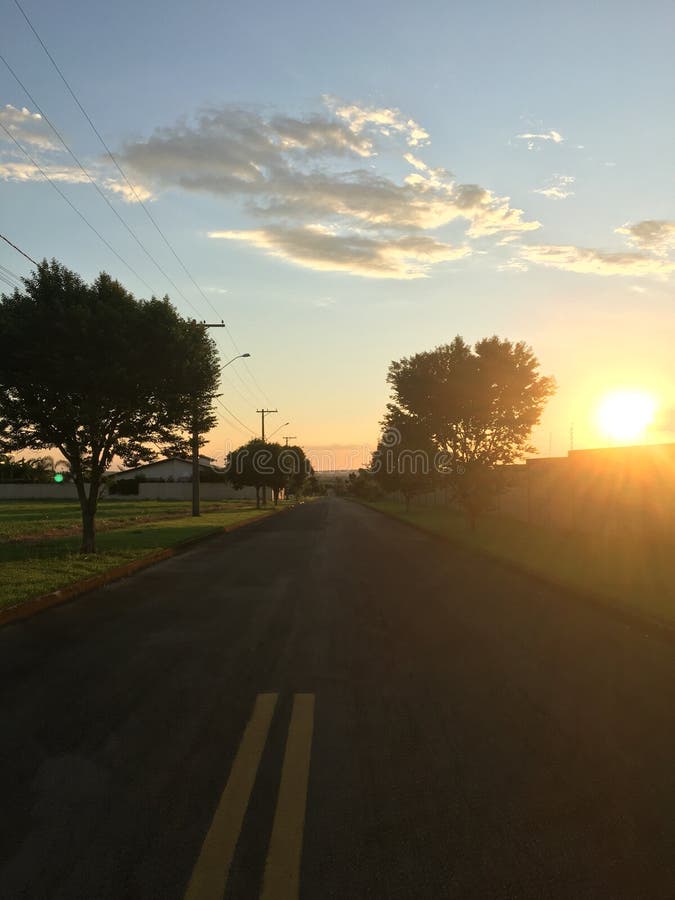 Sunset on a Beautiful Afternoon in the Countryside Stock Image - Image ...