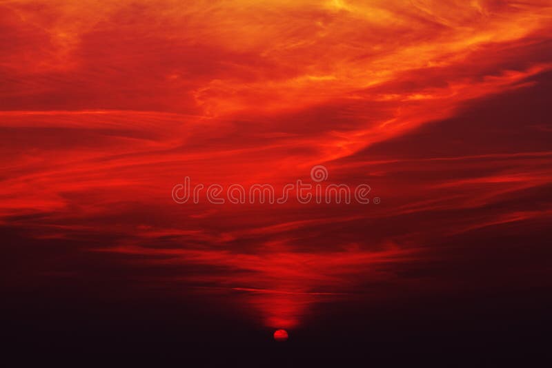 Sunset. stock image. Image of orange, empty, cloud, nature - 37448819