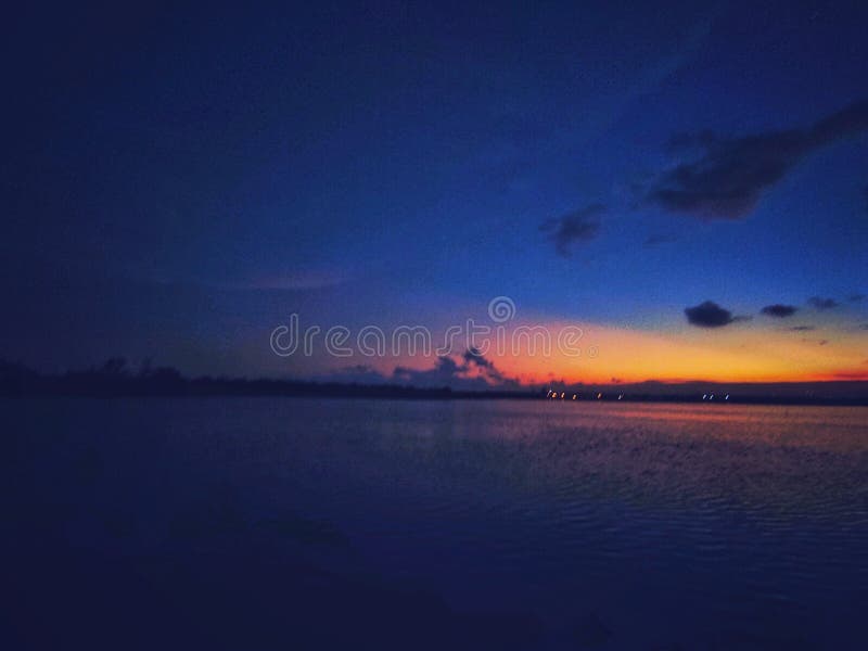 Sunset with Beautiful Colors Stock Photo - Image of beautiful, night ...