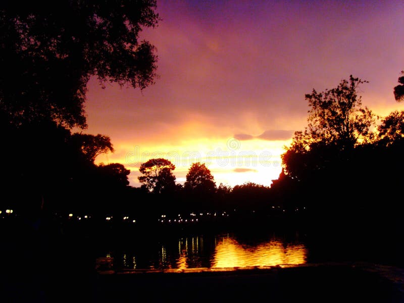 Sunset stock image. Image of beautiful, sunset, contrast - 55875563