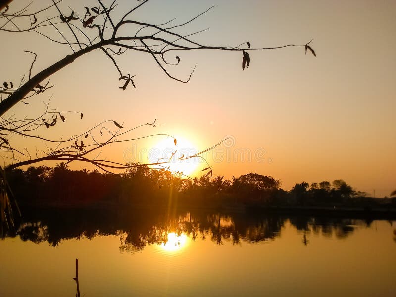 Beautiful evening sunset stock photo. Image of summer - 134496540