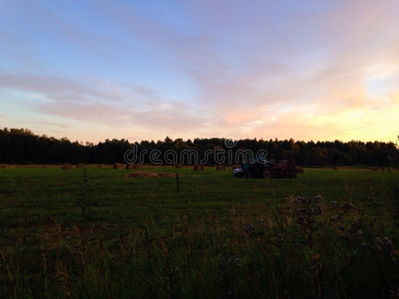 Sunset editorial photo. Image of meadow, russia, prairie - 74464846